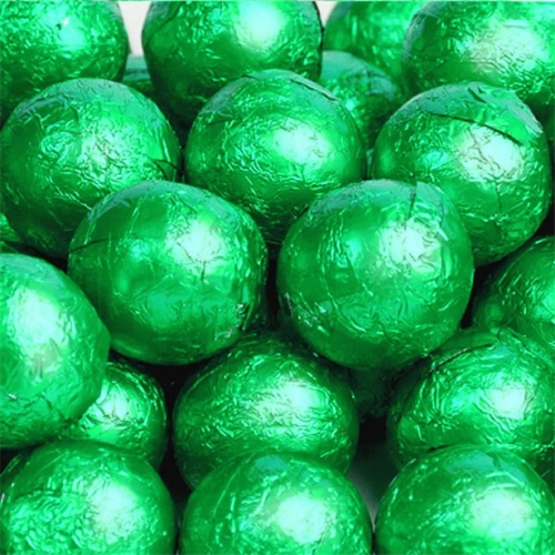 Green Milk Chocolate Balls x 100, 500g - Sweet Arrangements